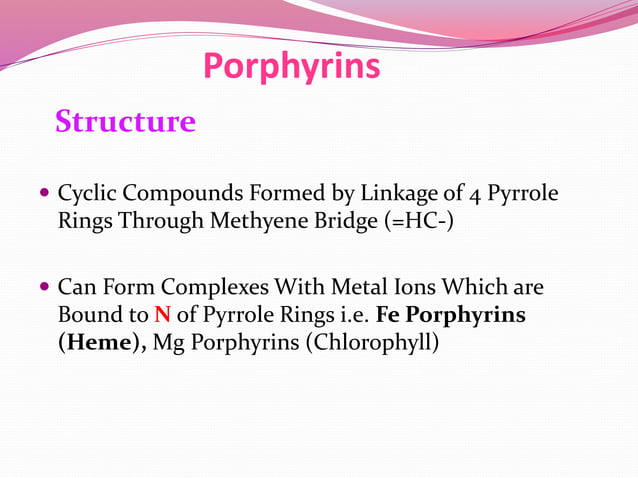 Porphyrins (2).pptx Definition and types | PPTX | Blood Disorders ...