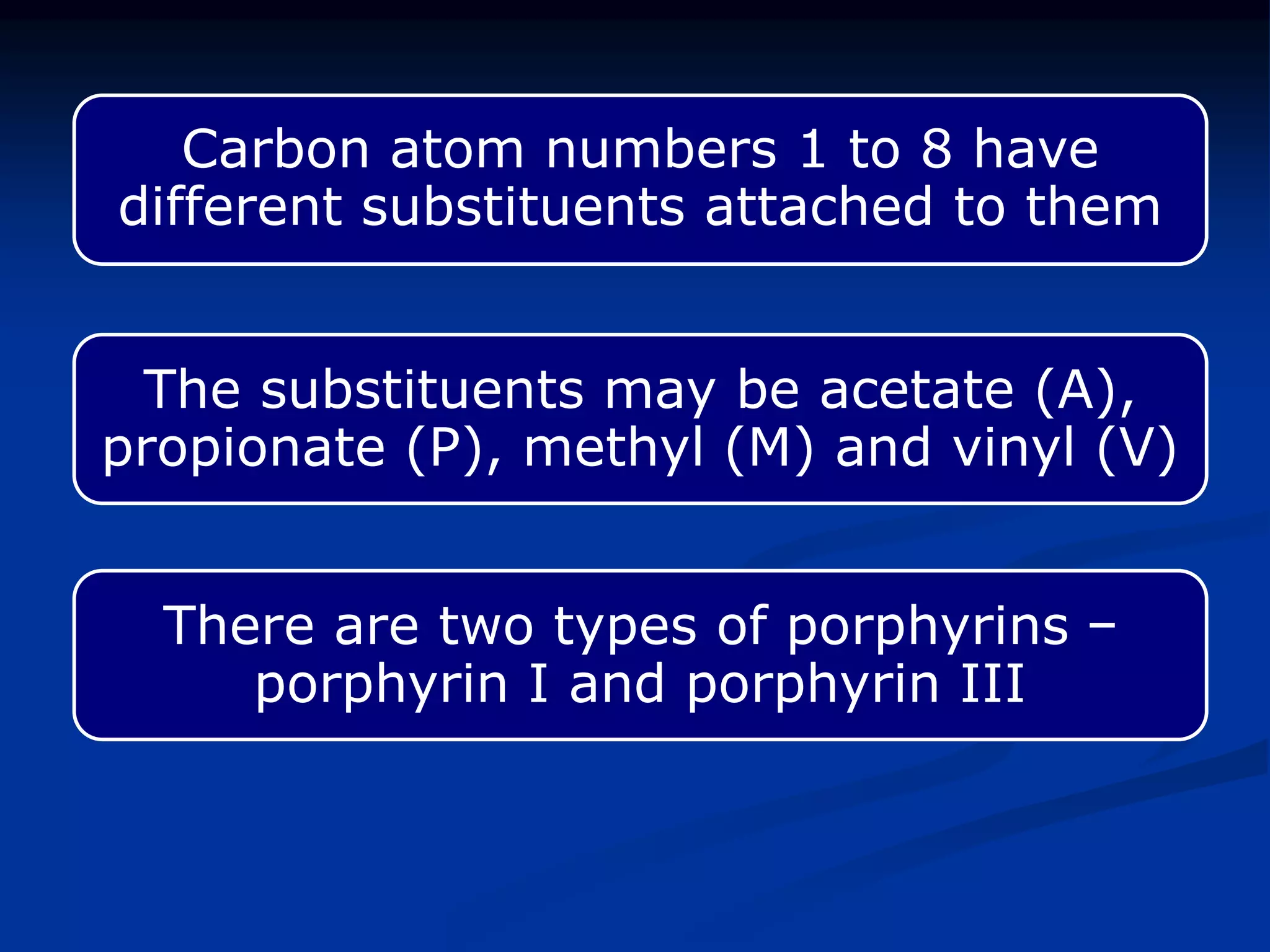 Porphyrins, haemoglobin and bilirubin | PPTX