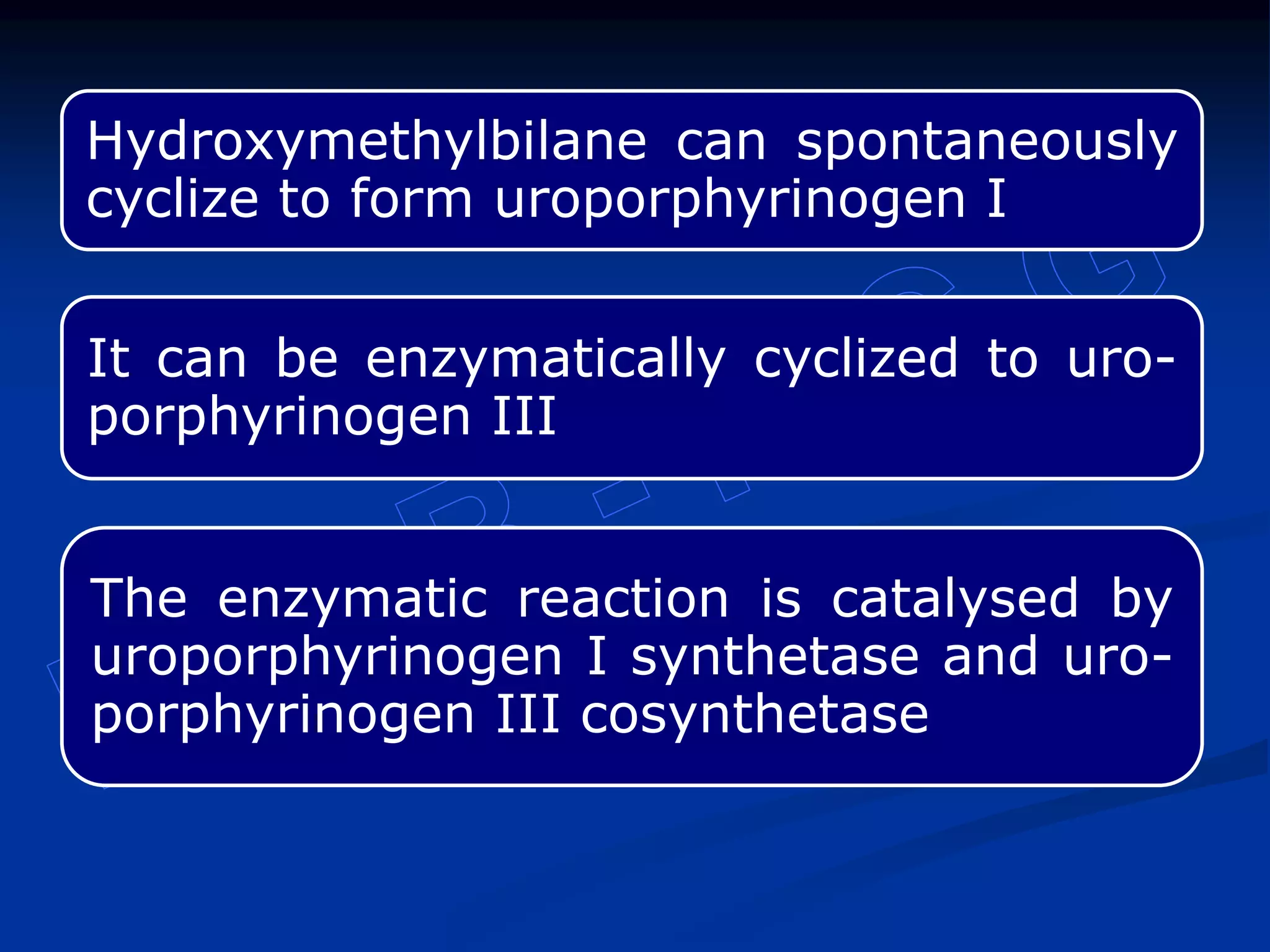 Porphyrins, haemoglobin and bilirubin | PPTX
