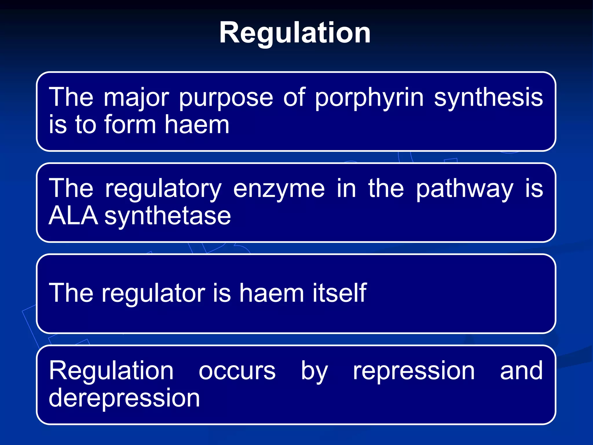 Porphyrins, haemoglobin and bilirubin | PPTX