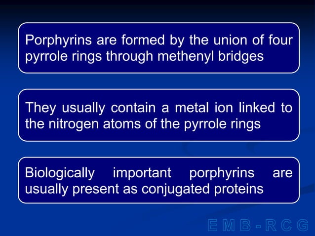 Porphyrins, haemoglobin and bilirubin | PPTX | Genetics | Science