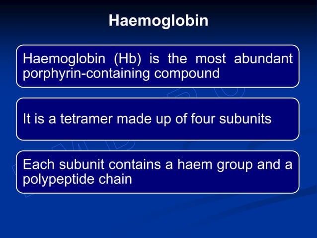 Porphyrins, haemoglobin and bilirubin | PPTX | Genetics | Science