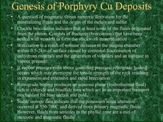 Porphyry copper deposits | PPT