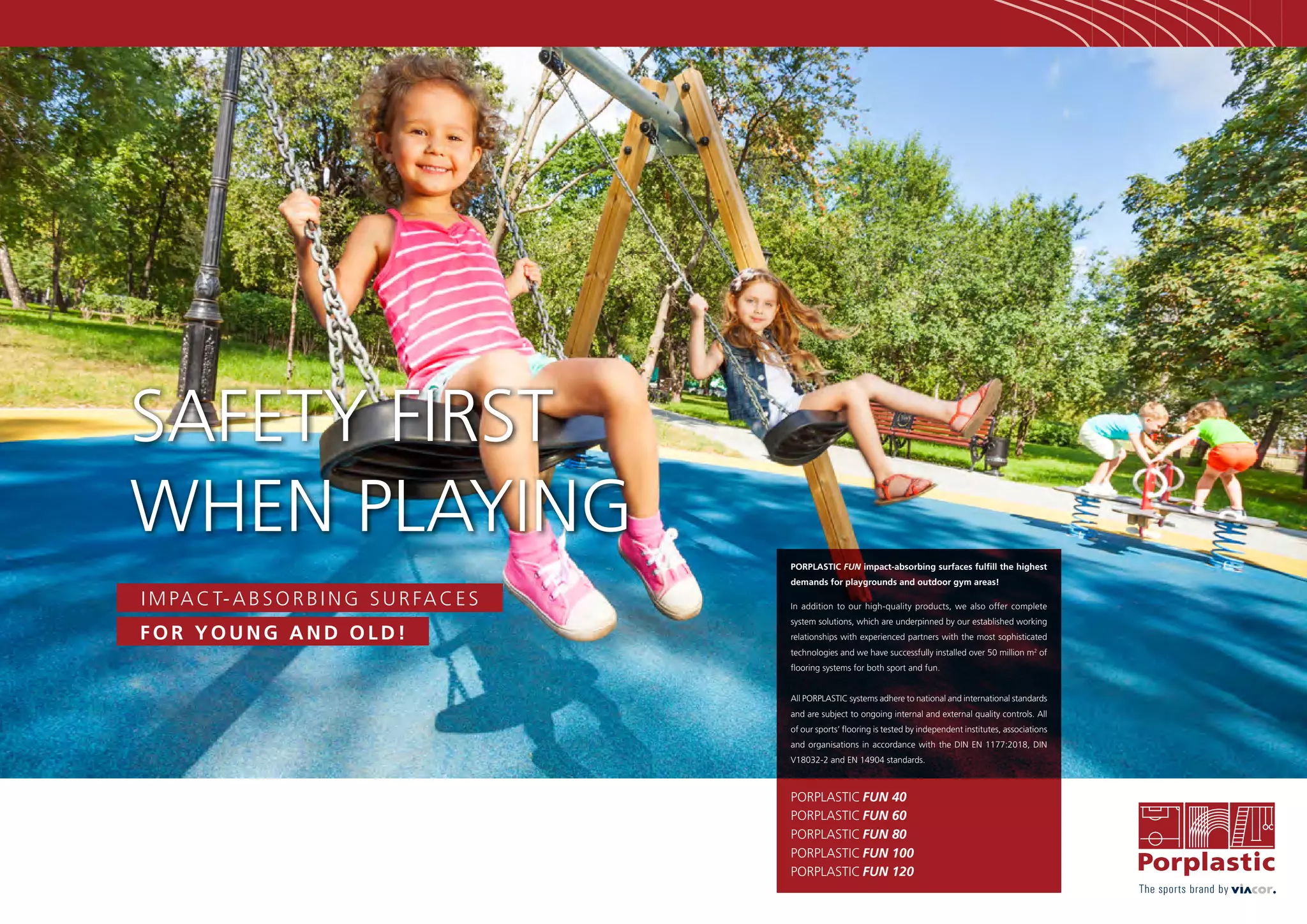 Porplastic FUN Fall Protection for Playgrounds and Sports | PDF