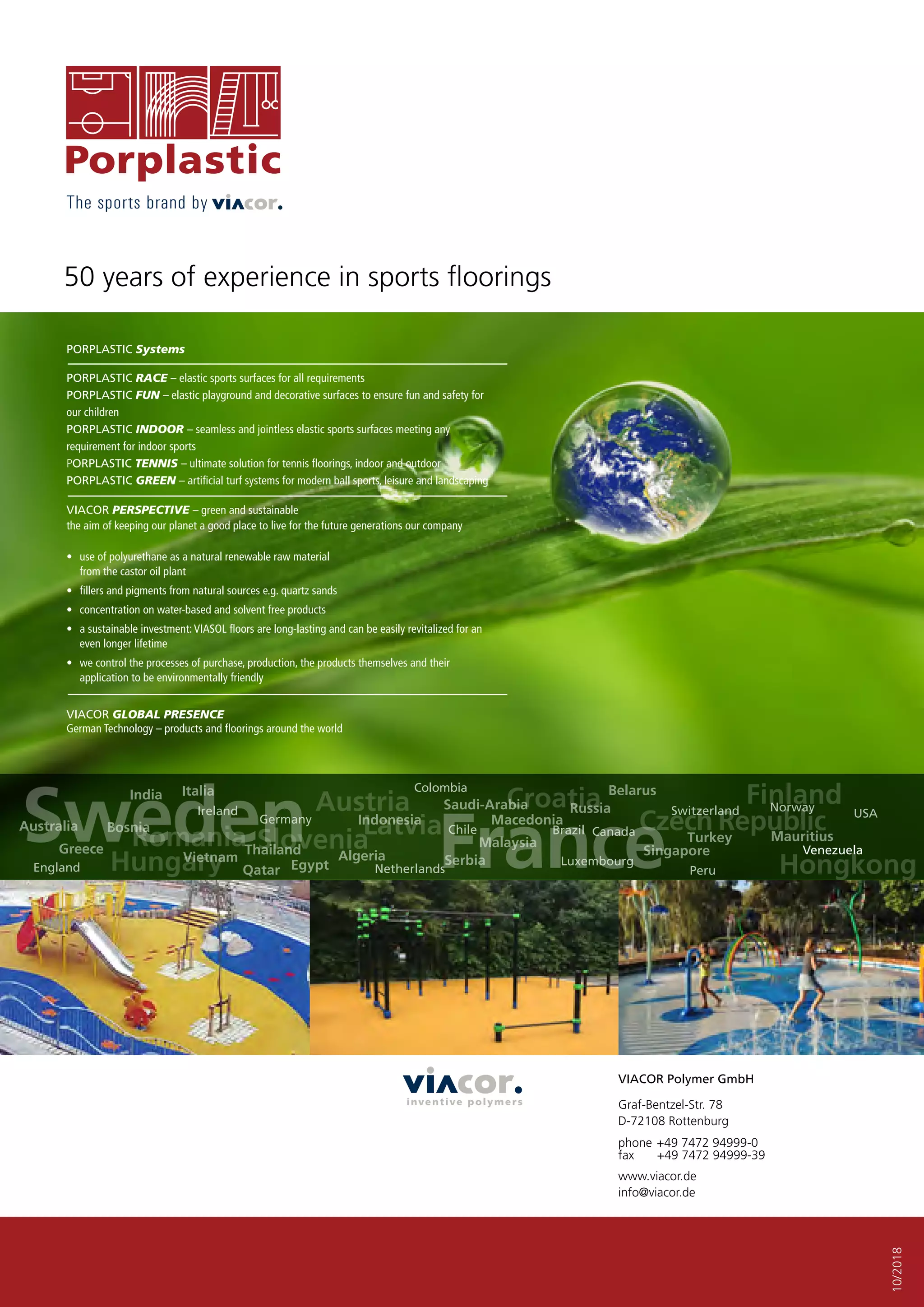 Porplastic FUN Fall Protection for Playgrounds and Sports | PDF