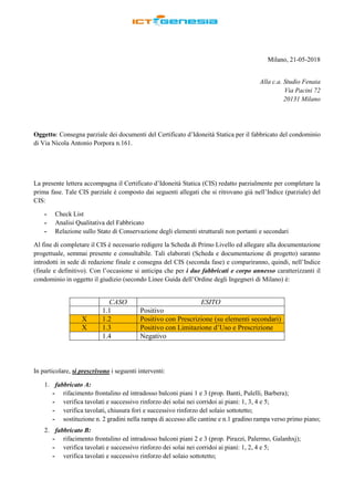 Porpora 161 lettera riepilogativa | PDF