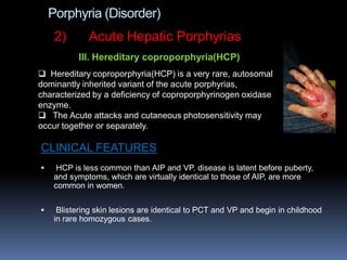 Porpyhrin presentation | PDF | Blood Disorders | Diseases and Conditions