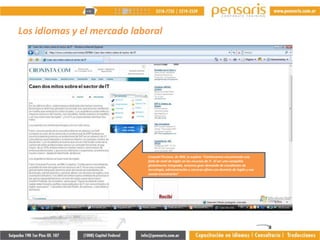 Por Que Estudiar Idiomas By Pensaris Corporate Training | PPT