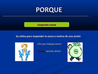 Por qué, porque, por que y porqué | PPT
