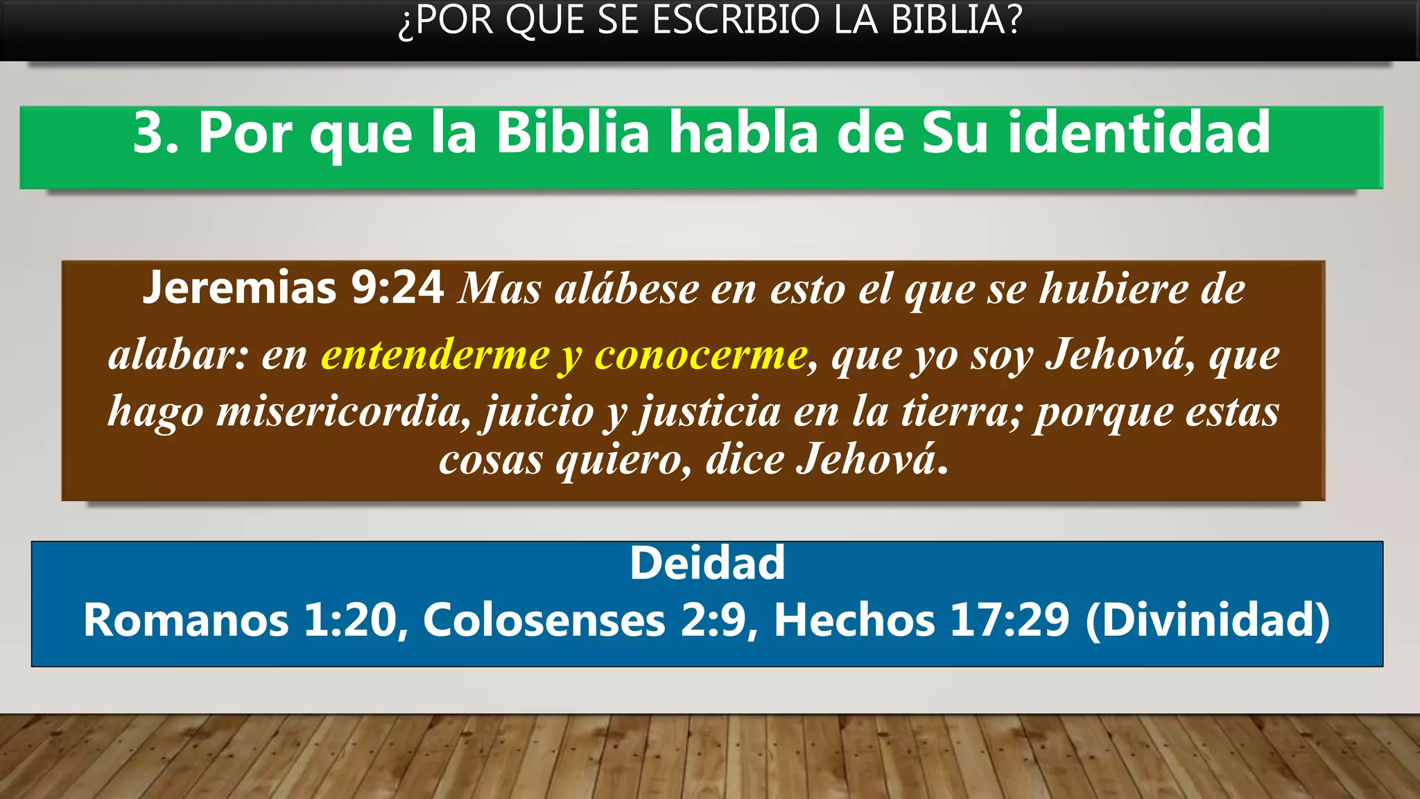 Por que se escribio la biblia | PPT