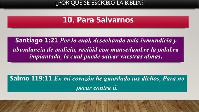 Por que se escribio la biblia | PPT