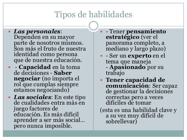 Ejemplos De Capacidades Y Habilidades De Una Persona