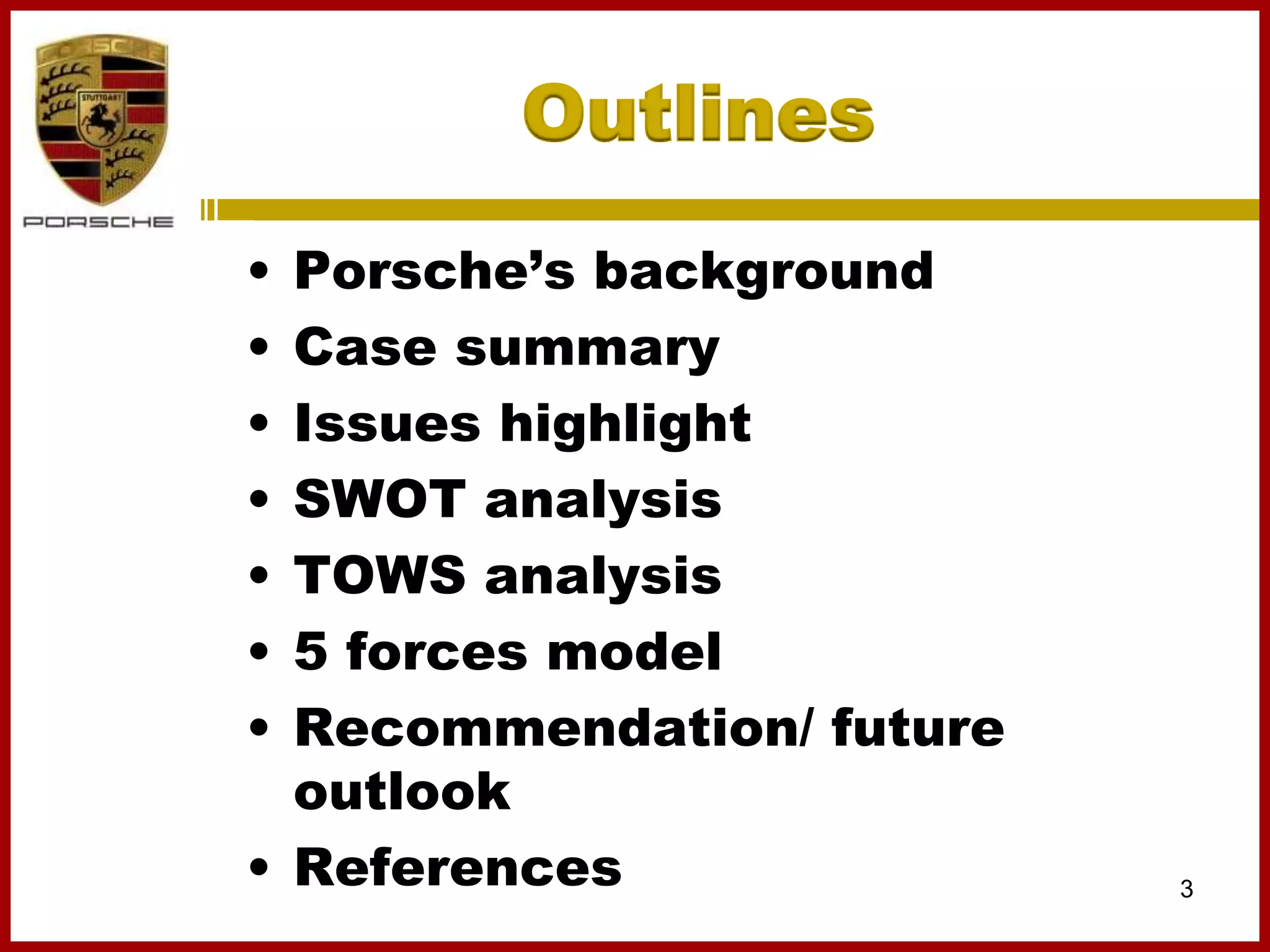 PORSCHE Case Presentation | PPTX