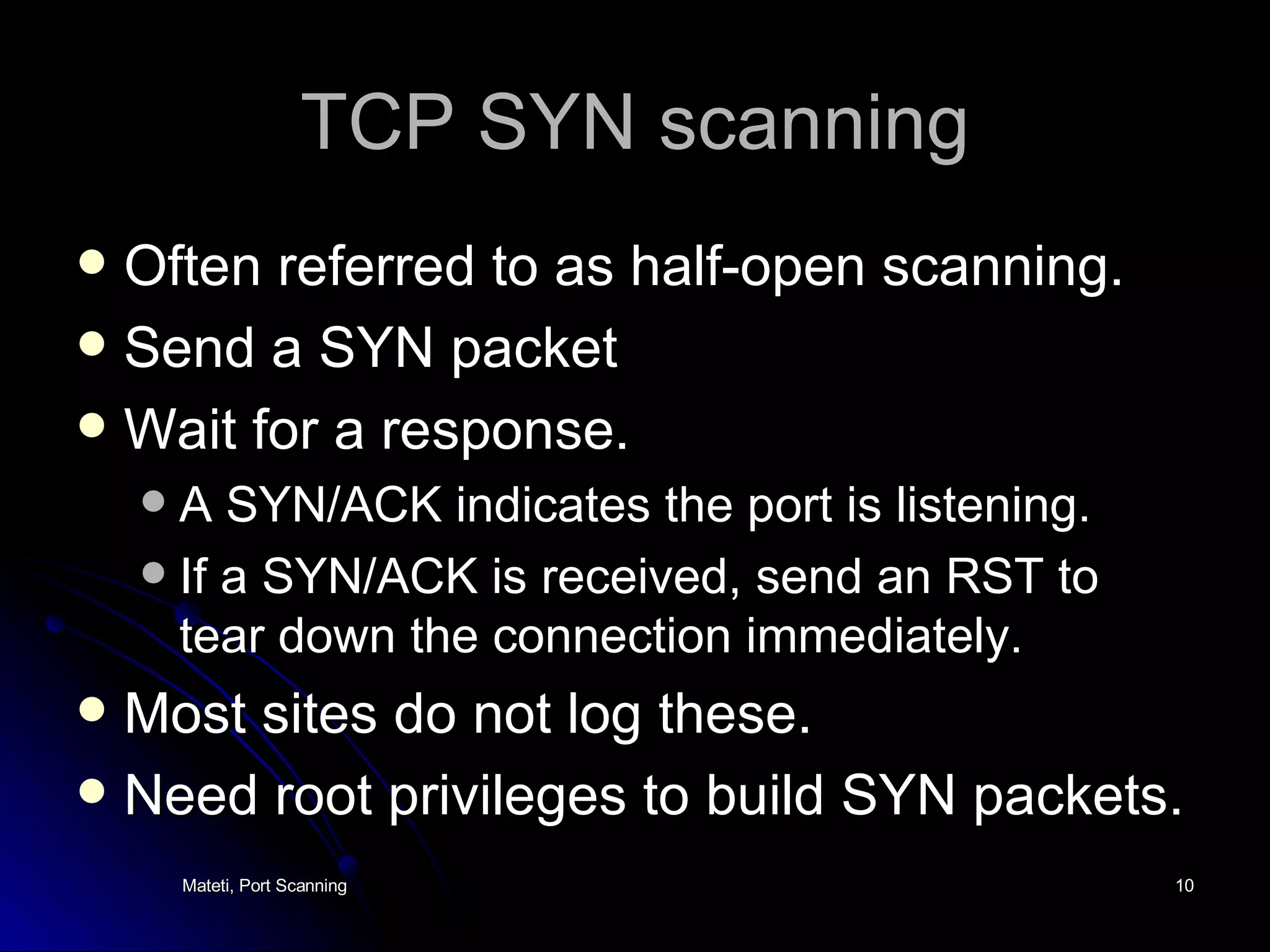 Port Scanning | PPT