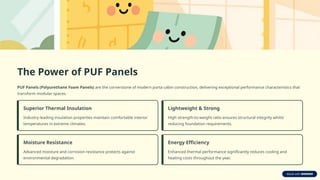 Porta Cabin – Modern Modular Solutions Using PUF Panels | PPTX