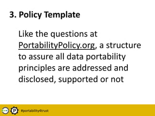#Portability4Trust - Personal Data Portability for Trust Frameworks | PPTX