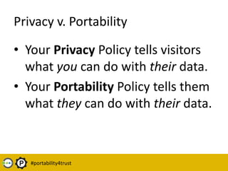 #Portability4Trust - Personal Data Portability for Trust Frameworks | PPTX