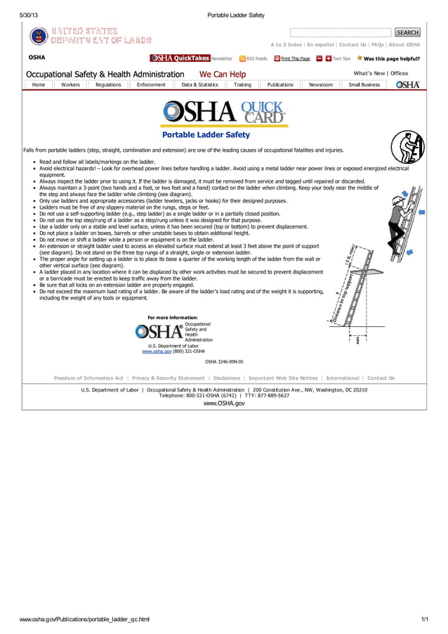 Portable ladder safety | PDF