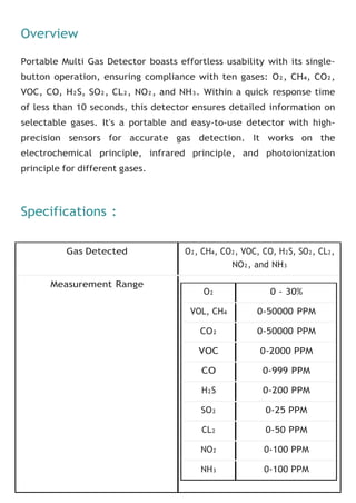 Portable-Multi-Gas-Detector laboratory equipment | PDF