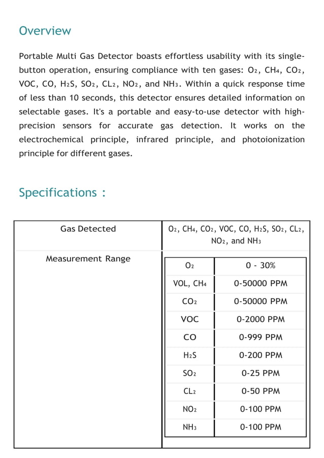 Portable-Multi-Gas-Detector laboratory equipment | PDF