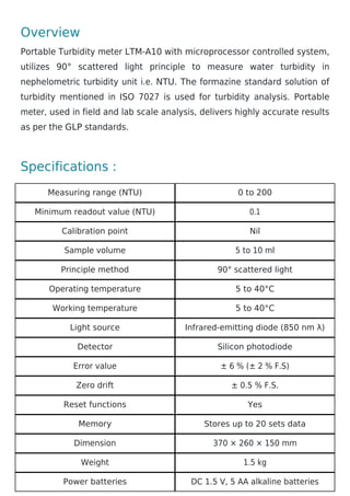 Portable-Turbidity-Meter | PDF