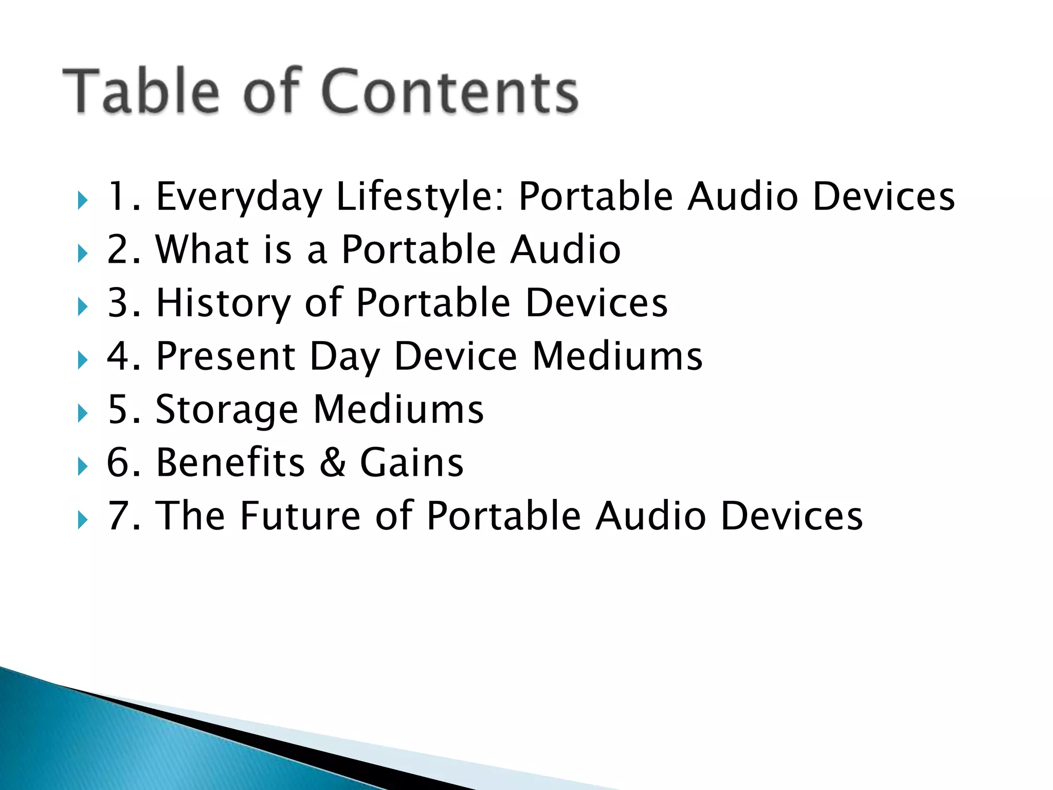 Portable audio devices | PPTX