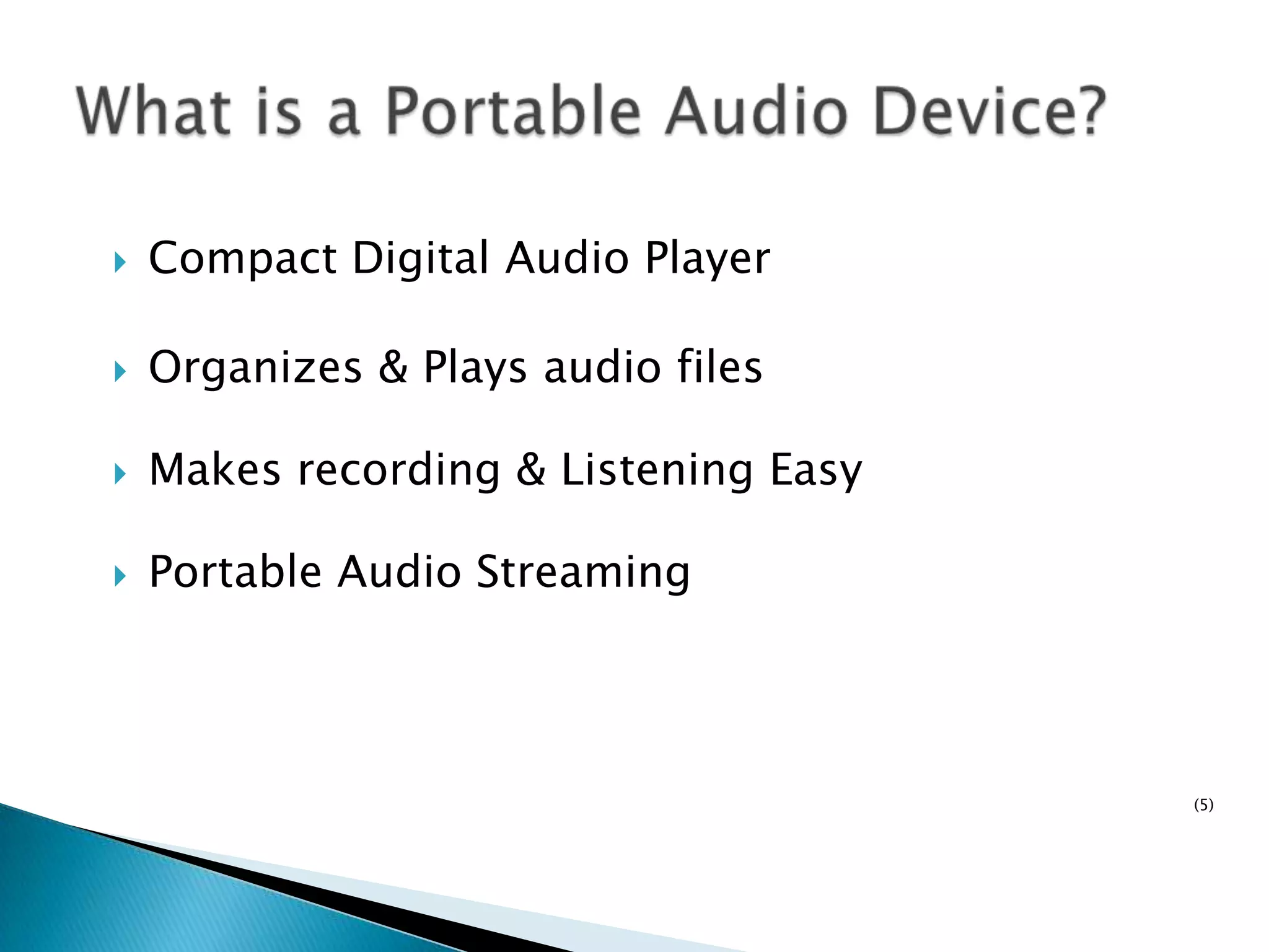 Portable audio devices | PPTX