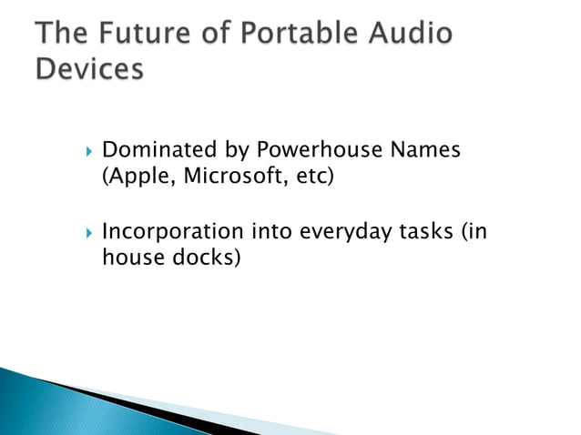 Portable audio devices | PPT