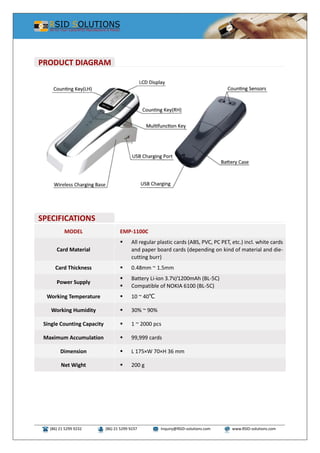 Portable Card Counter EMP-1100C | PDF