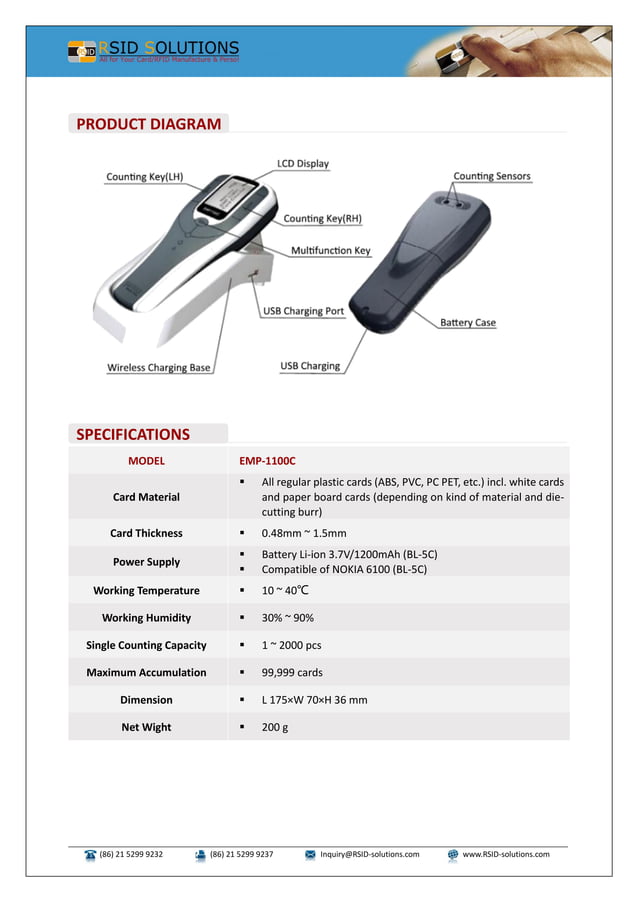 Portable Card Counter EMP-1100C | PDF