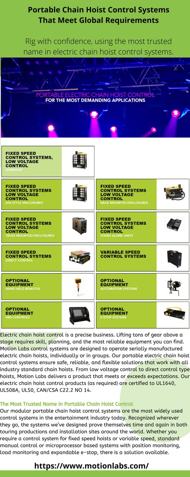 Portable Chain Hoist Control Systems | PDF