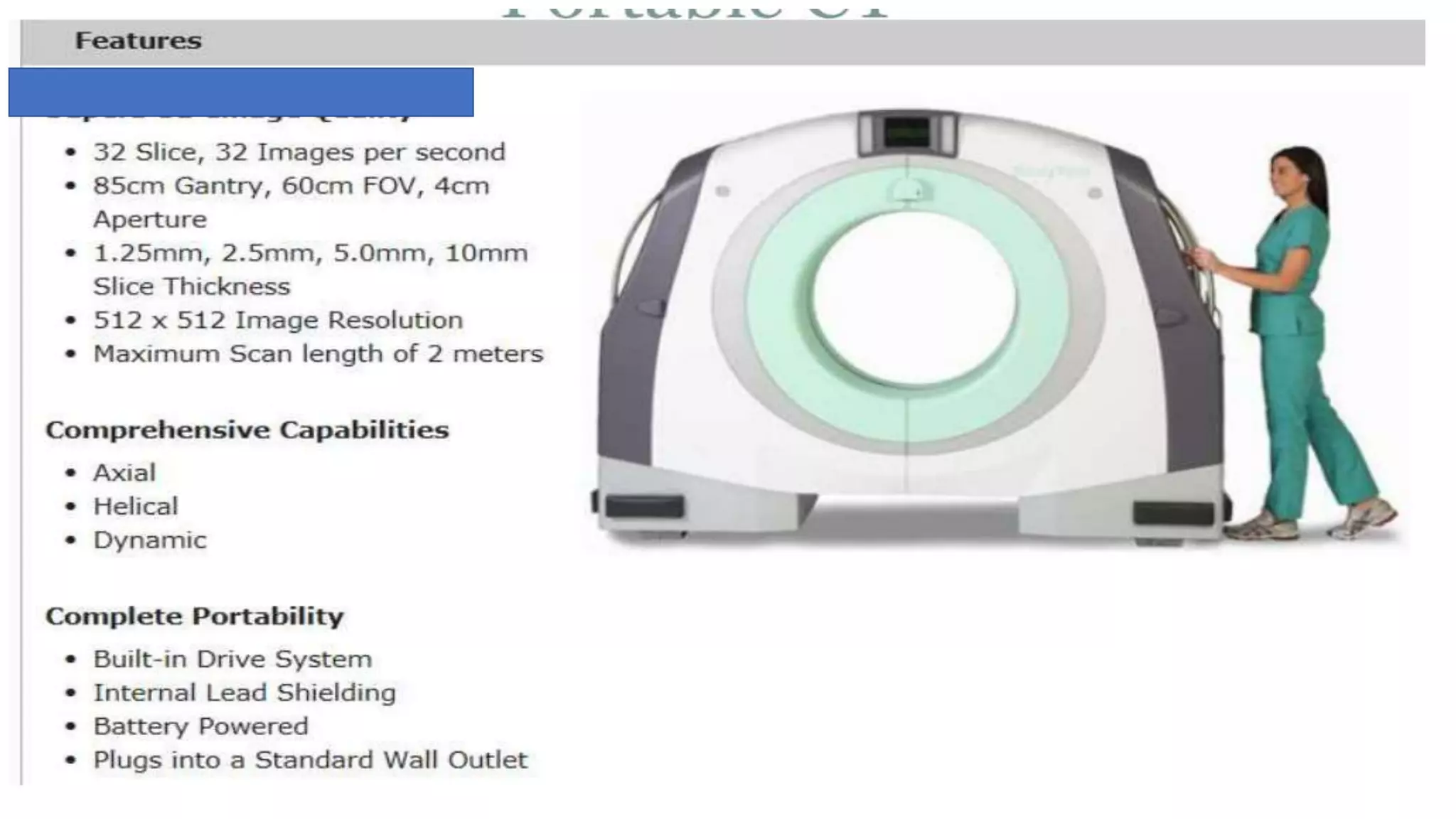 Portable ct mobile ct | PPTX