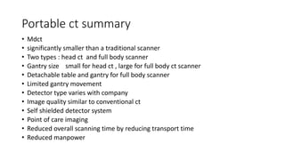 Portable ct mobile ct | PPTX