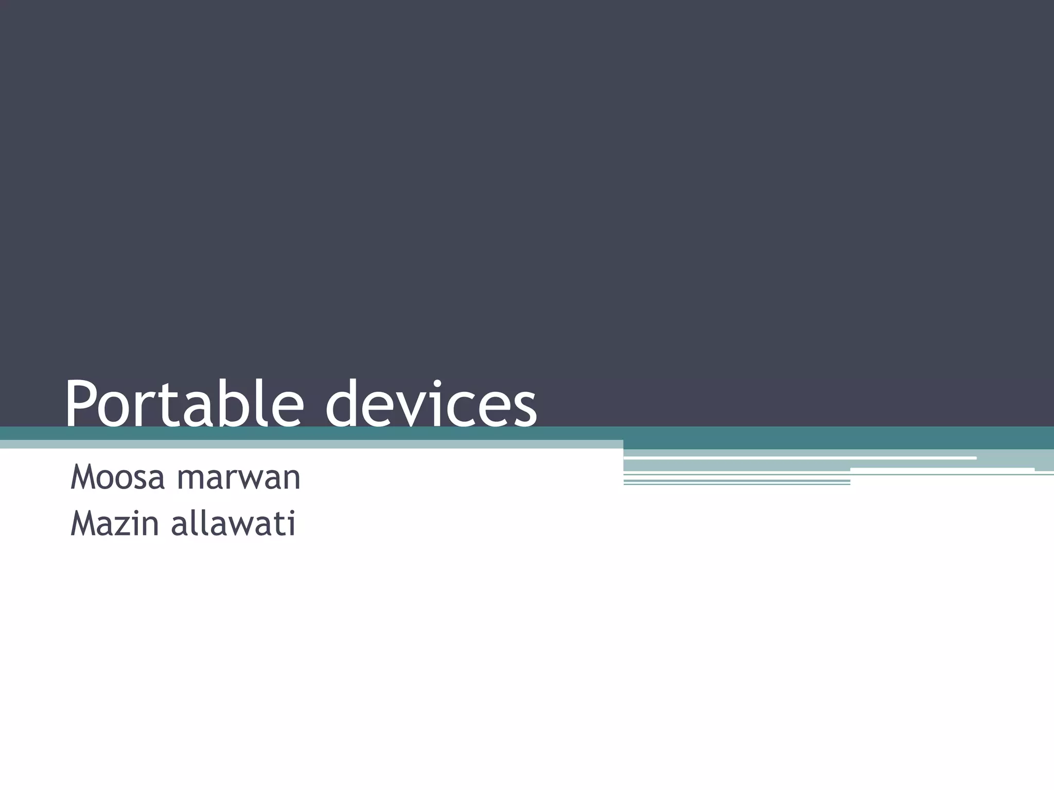 Portable devices | PPT