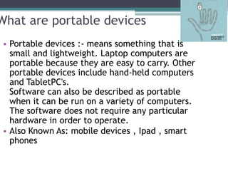 Portable devices | PPT