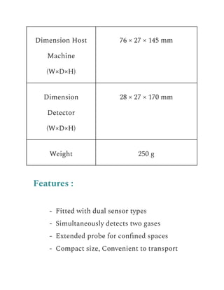 Portable Dual Gas Detector | PDF