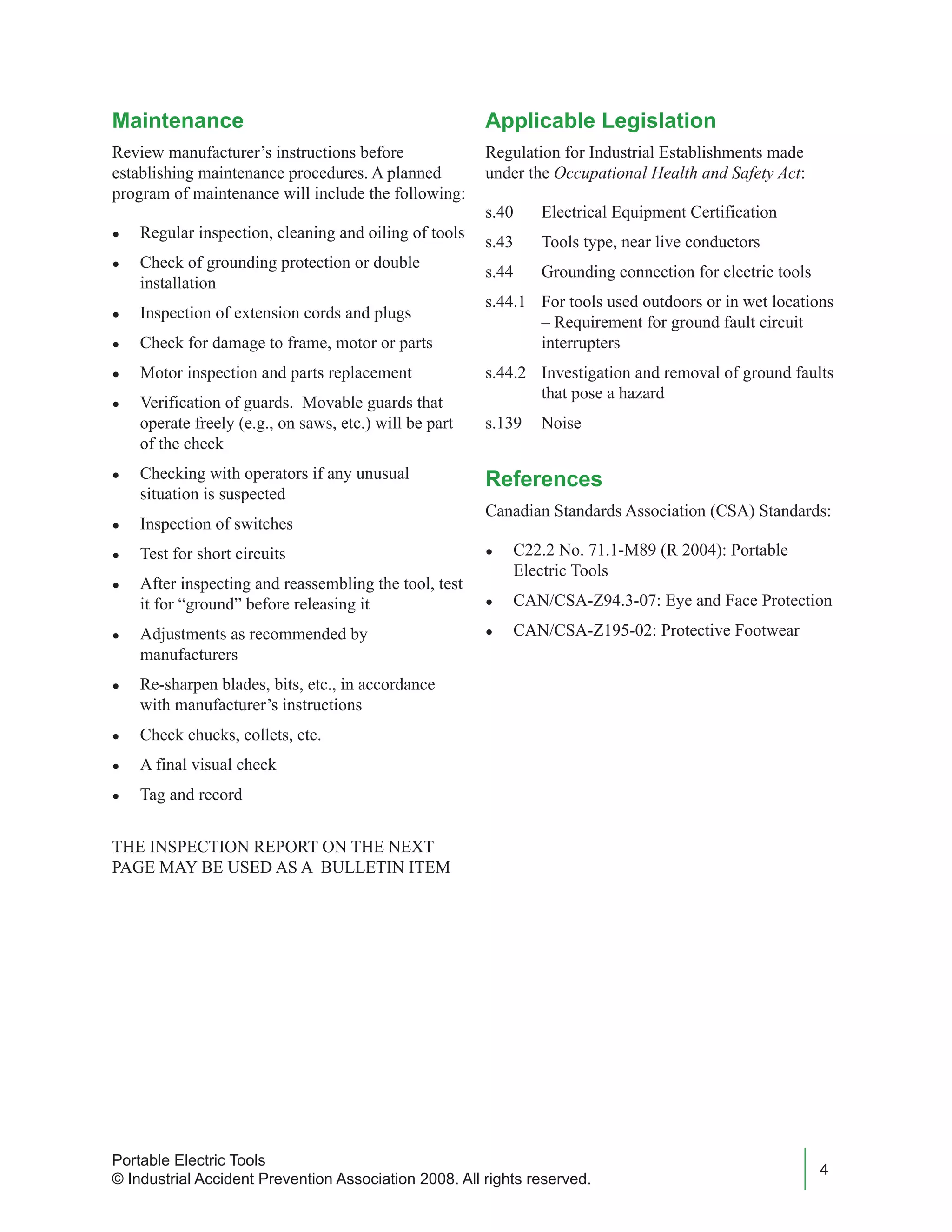 Portable electrical tools | PDF