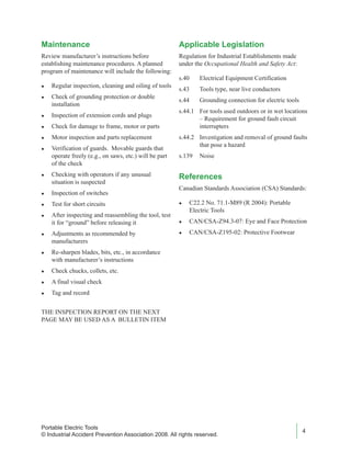 Portable electrical tools | PDF