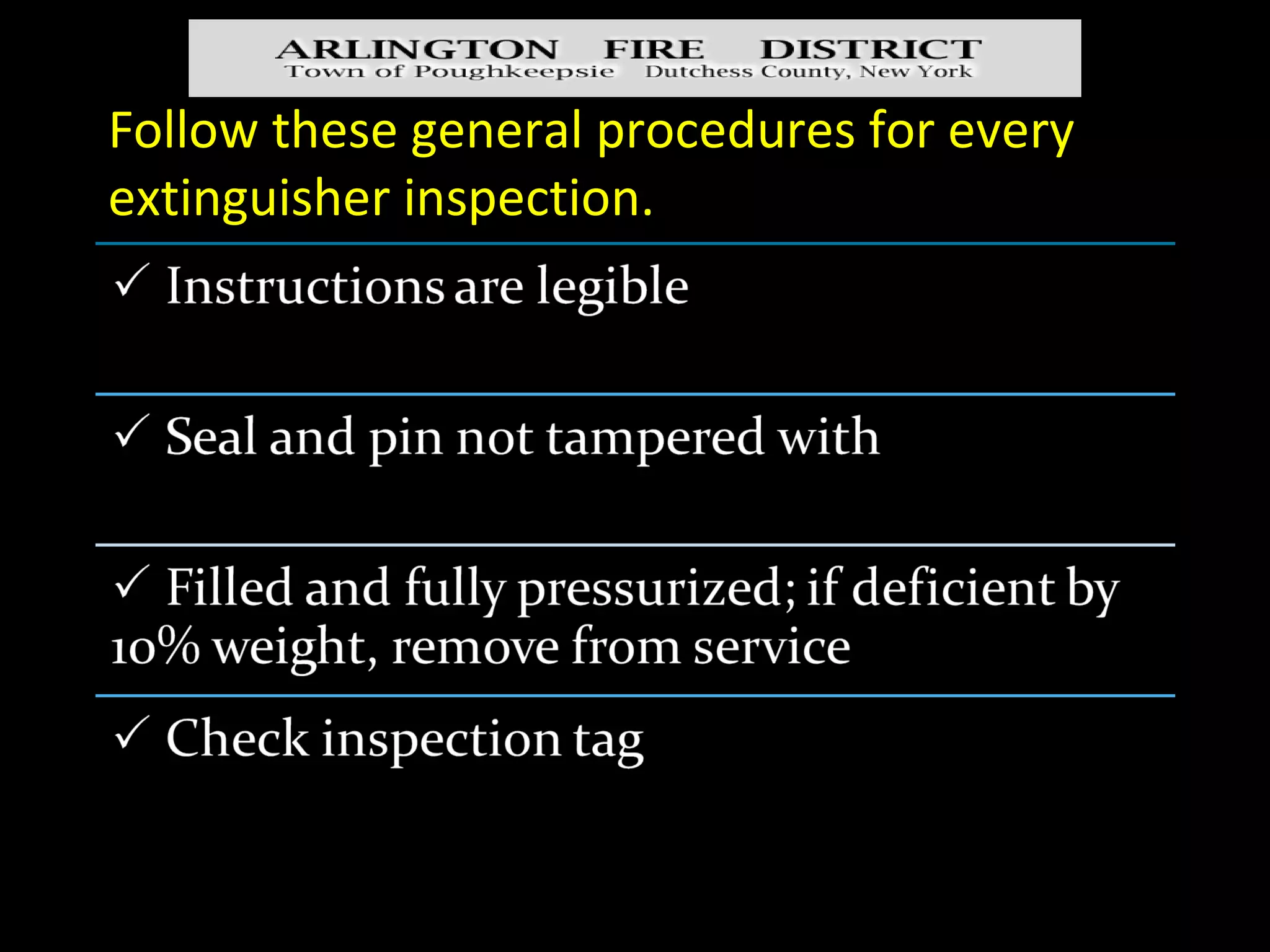 Portable fire extinguishers | PPT