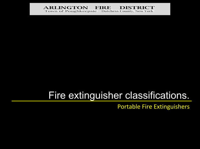 Portable fire extinguishers | PPT
