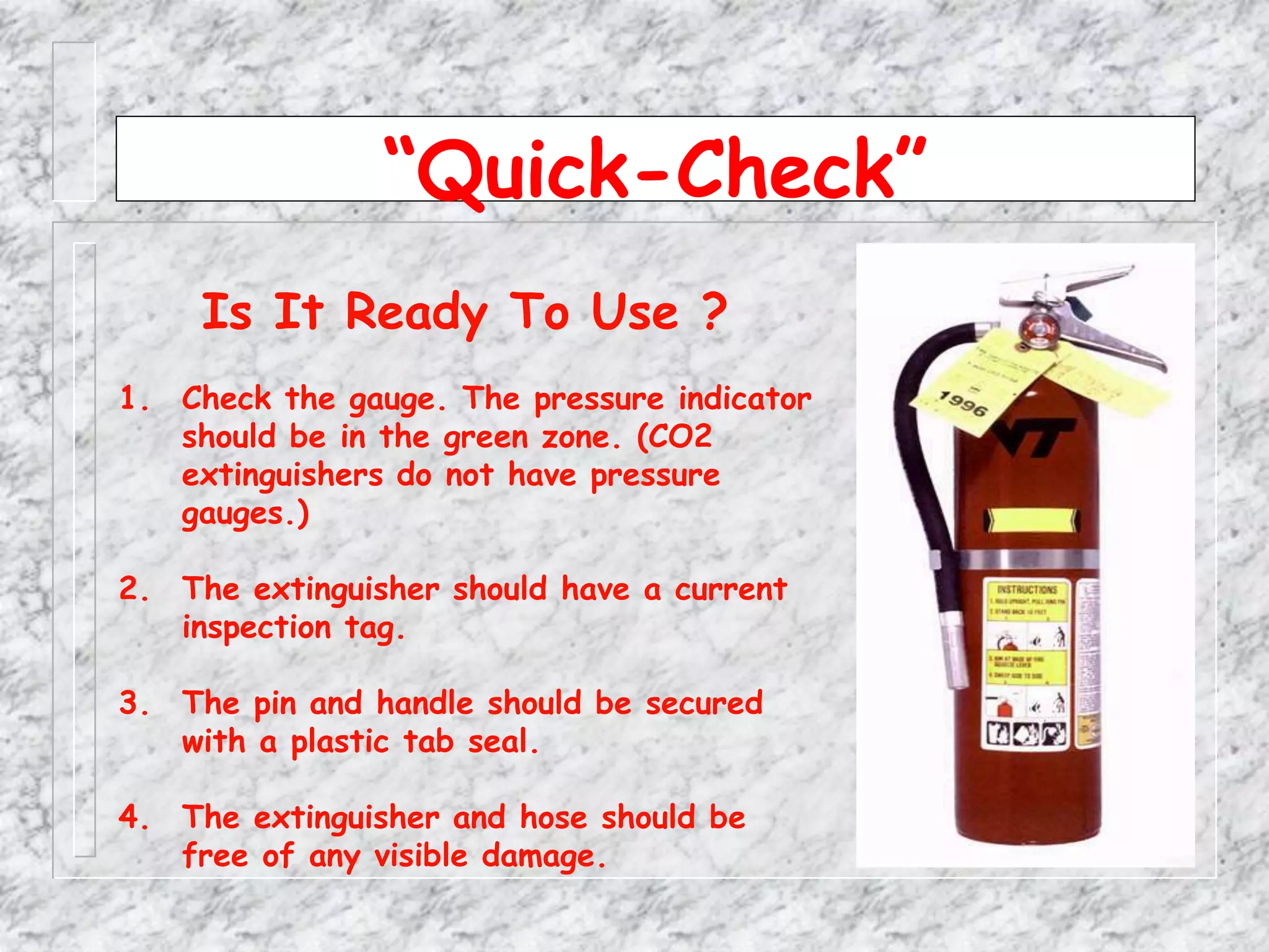 Portable fire extinguisher training | PPT