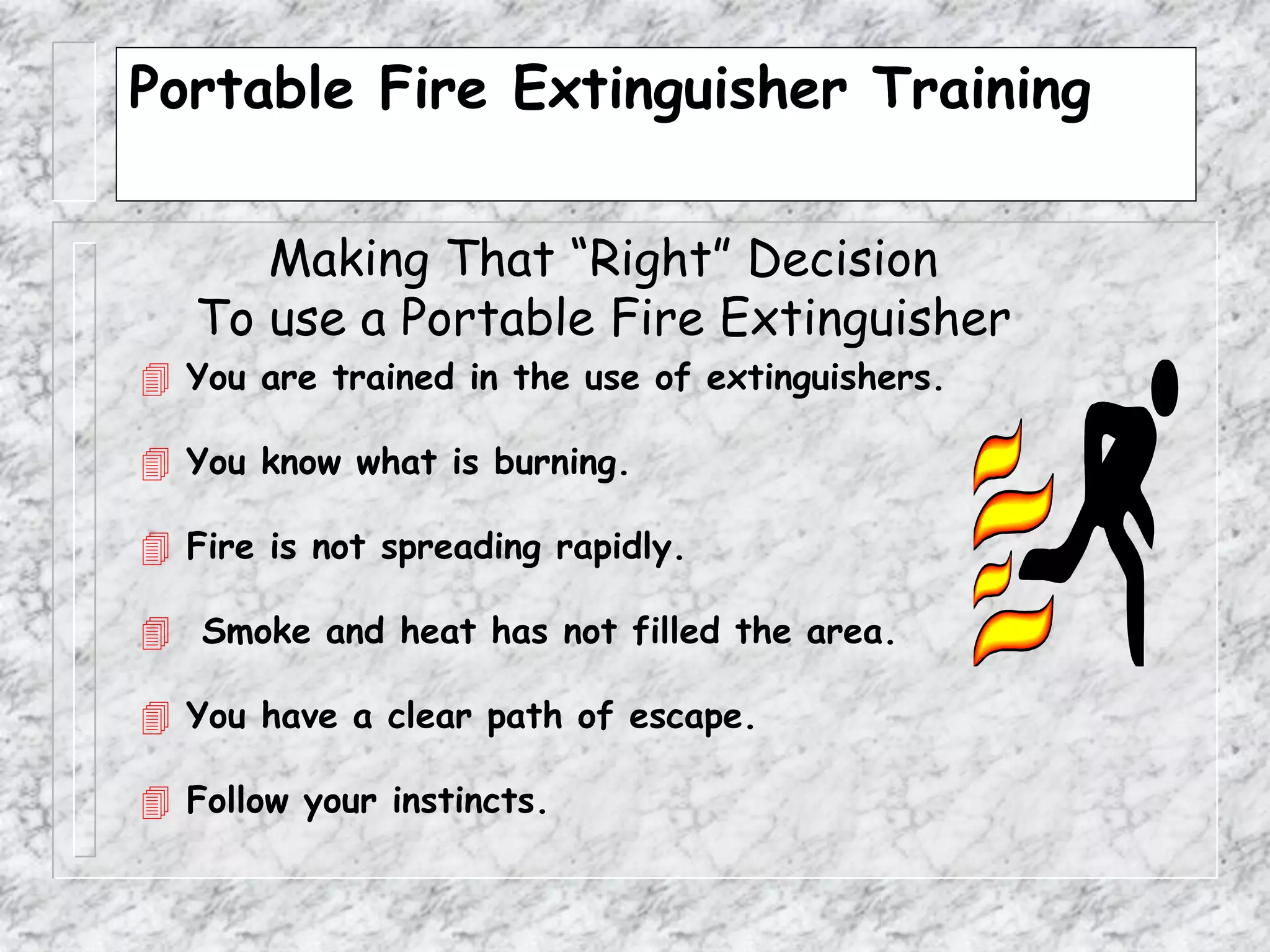 Portable fire extinguisher training | PPT