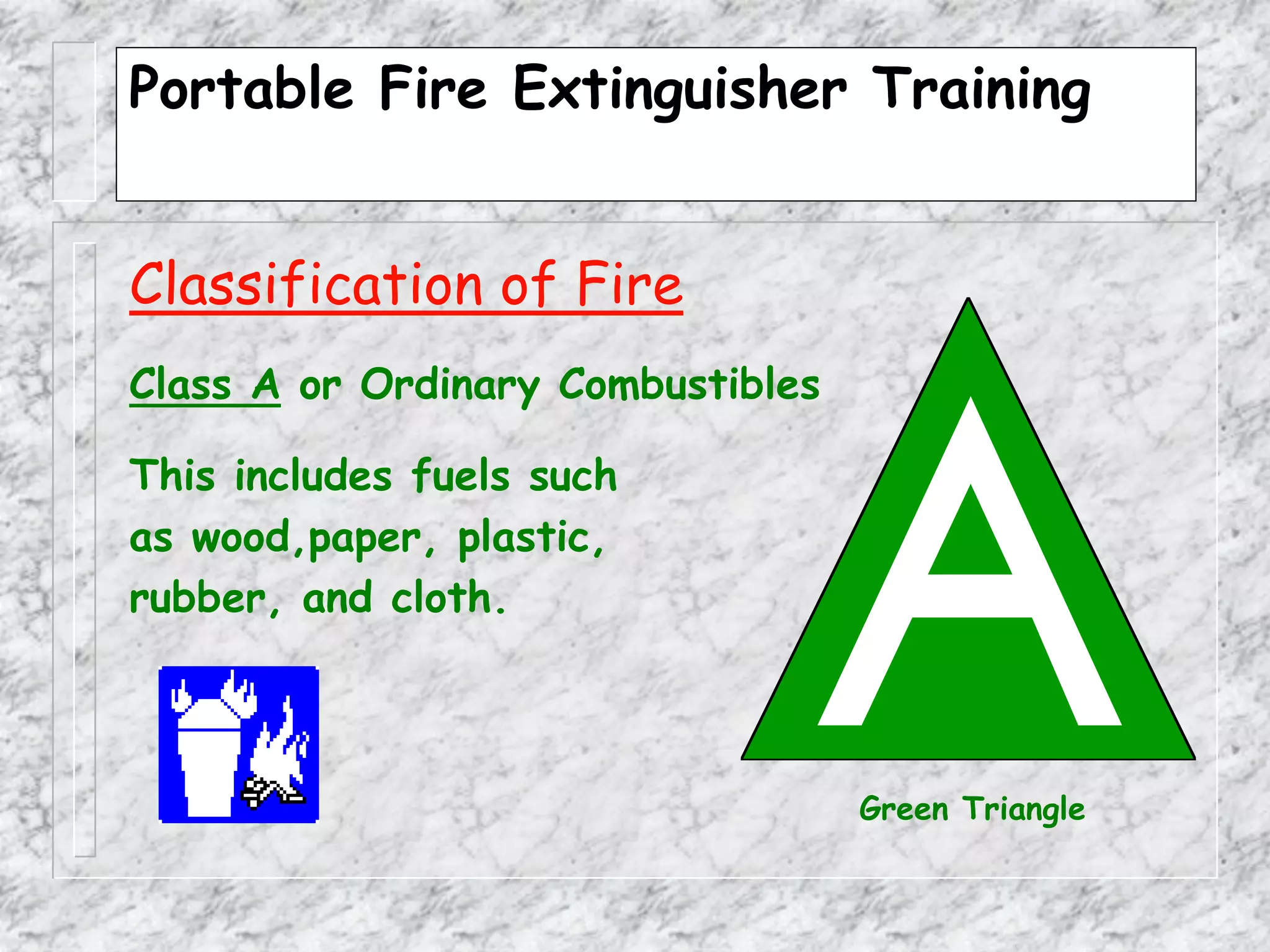 Portable fire extinguisher training | PPT