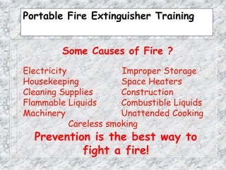 Portable fire extinguisher training | PPT
