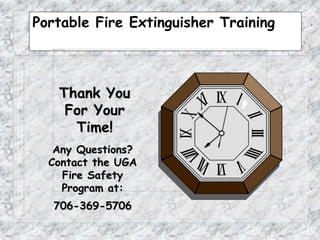 Portable fire extinguisher training | PPT