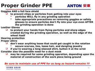 Learn how to use Portable Grinders Safely | PPTX