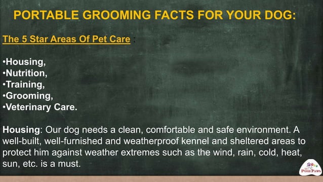 Portable grooming facts for your dog | PPT