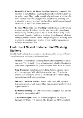 Portable Hand Washing Stations - Hygiene On The Go For Offices And ...