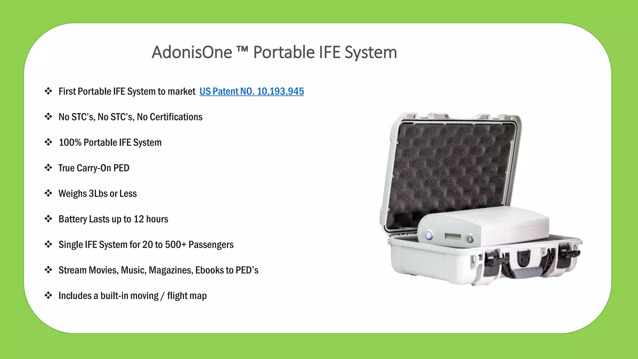 portable ife | AdonisOne | PDF