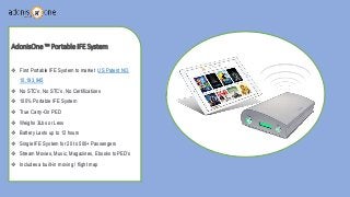 portable ife system | AdonisOne | PPT